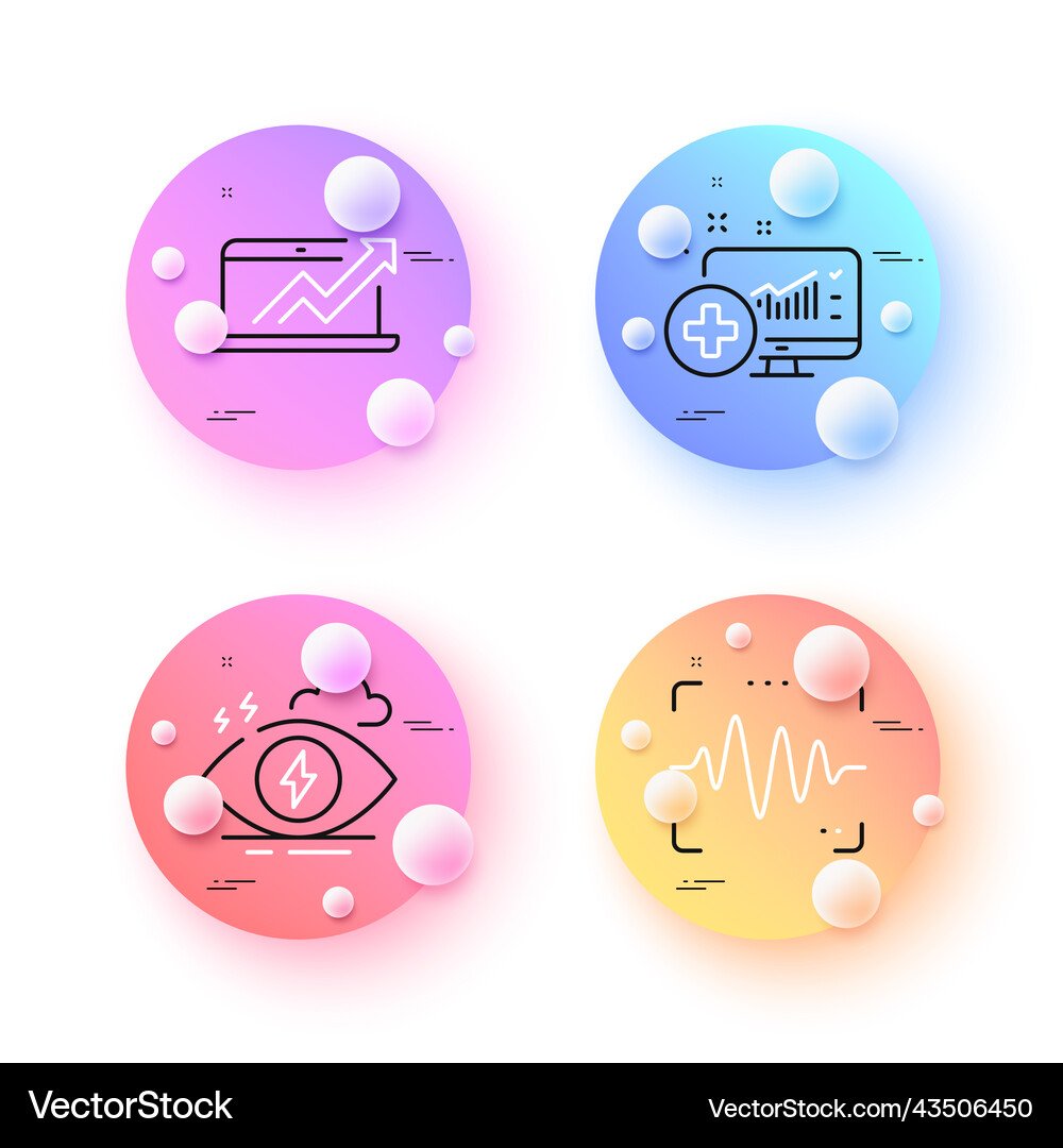 Stress medical analytics and voice wave minimal Vector Image