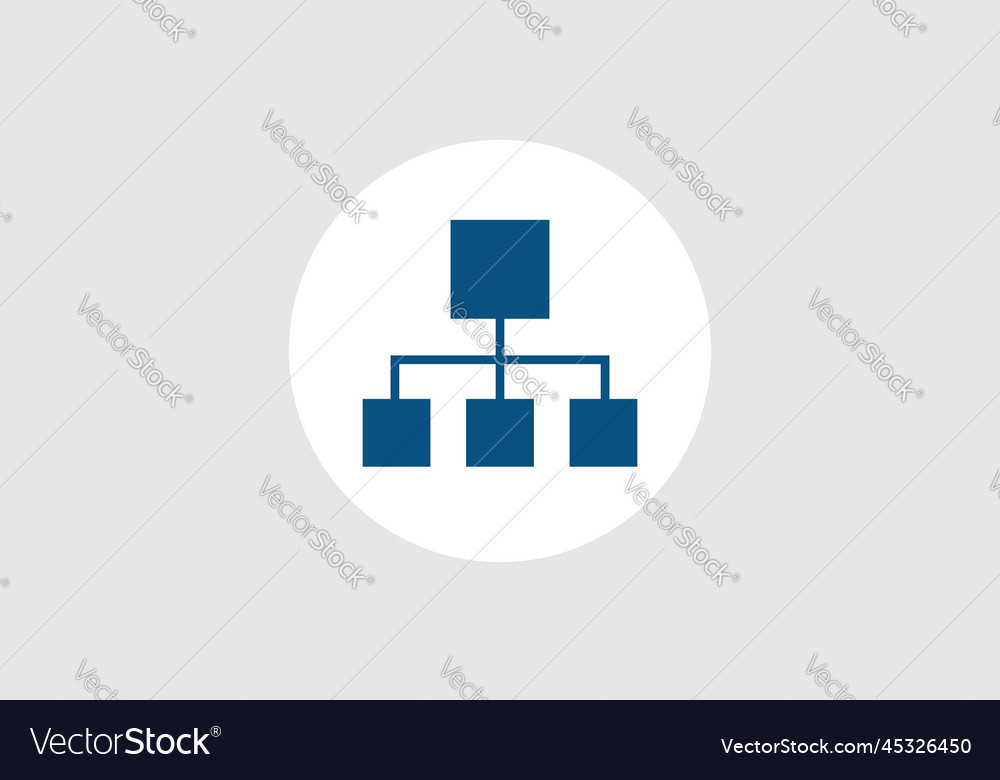 Structure tree hierarchy icon isolated Royalty Free Vector