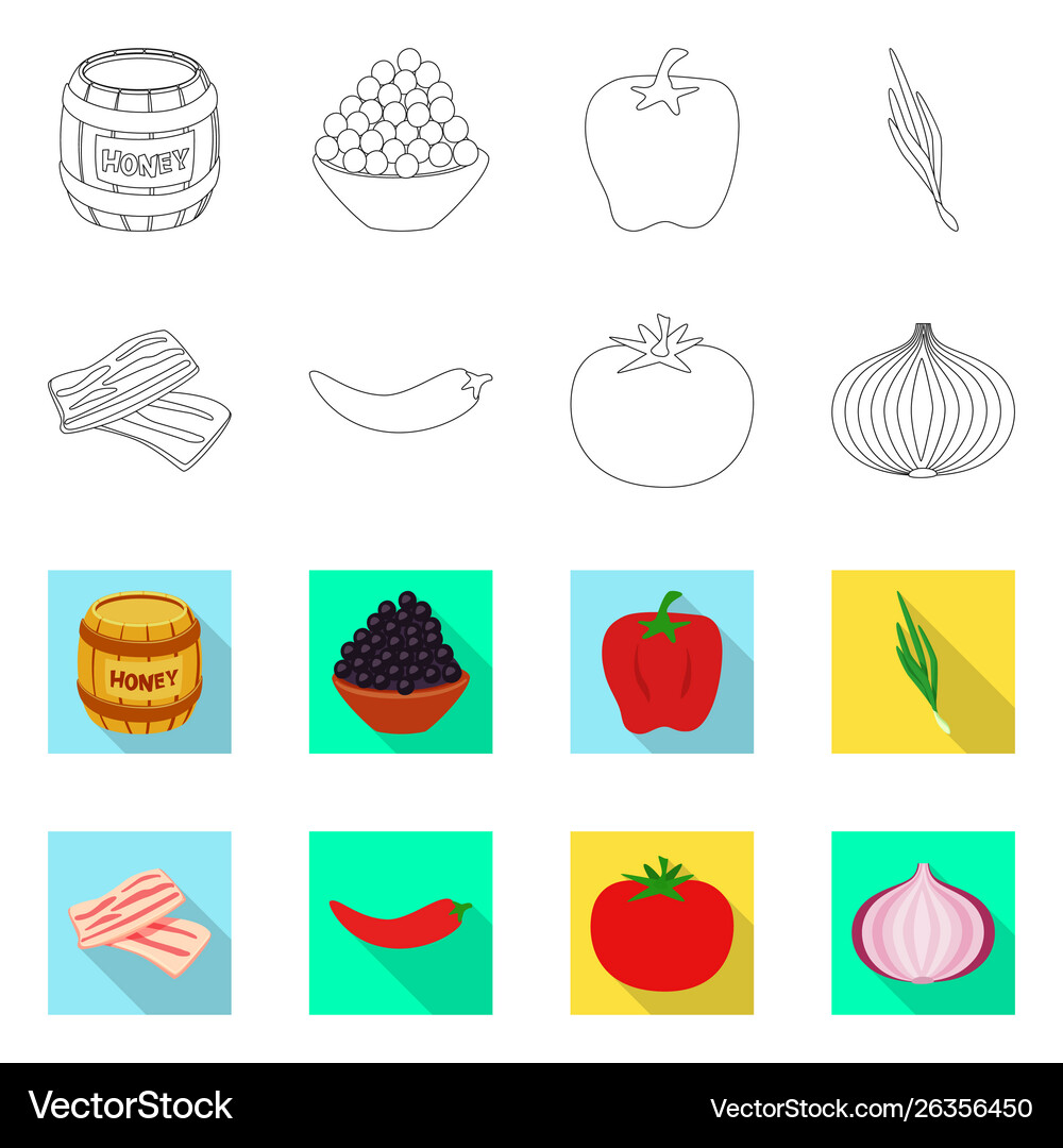 Taste and product logo set Royalty Free Vector Image