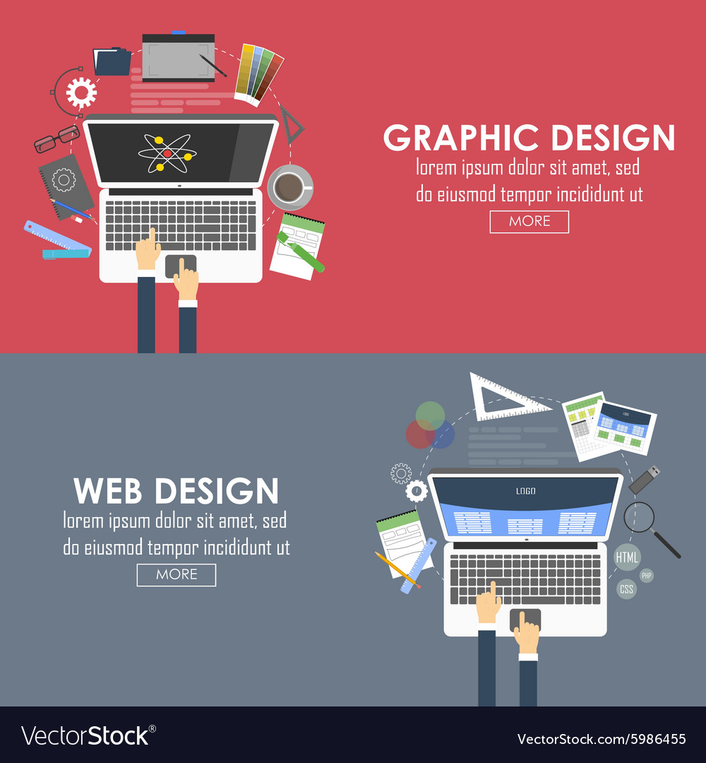 Banners for graphic design and web design Vector Image