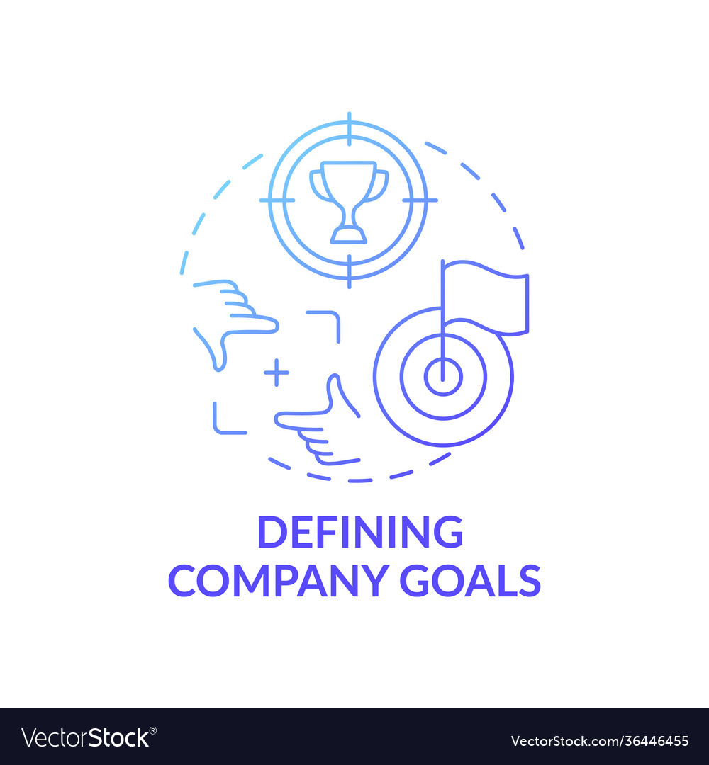 Defining company goals concept icon Royalty Free Vector