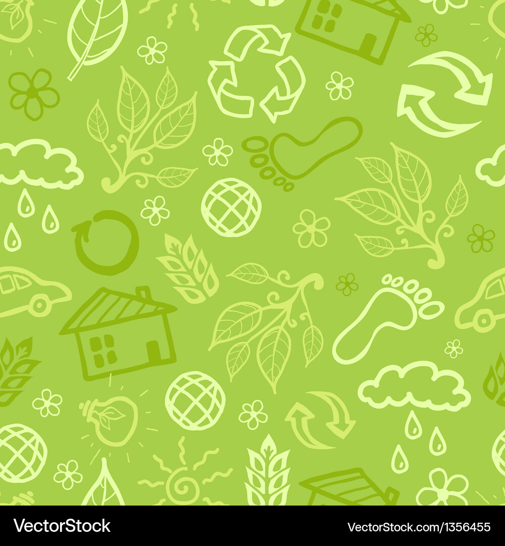 Eco Seamless Pattern - Nature & Sustainability