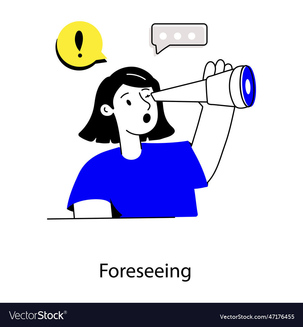 Foreseeing Royalty Free Vector Image - VectorStock