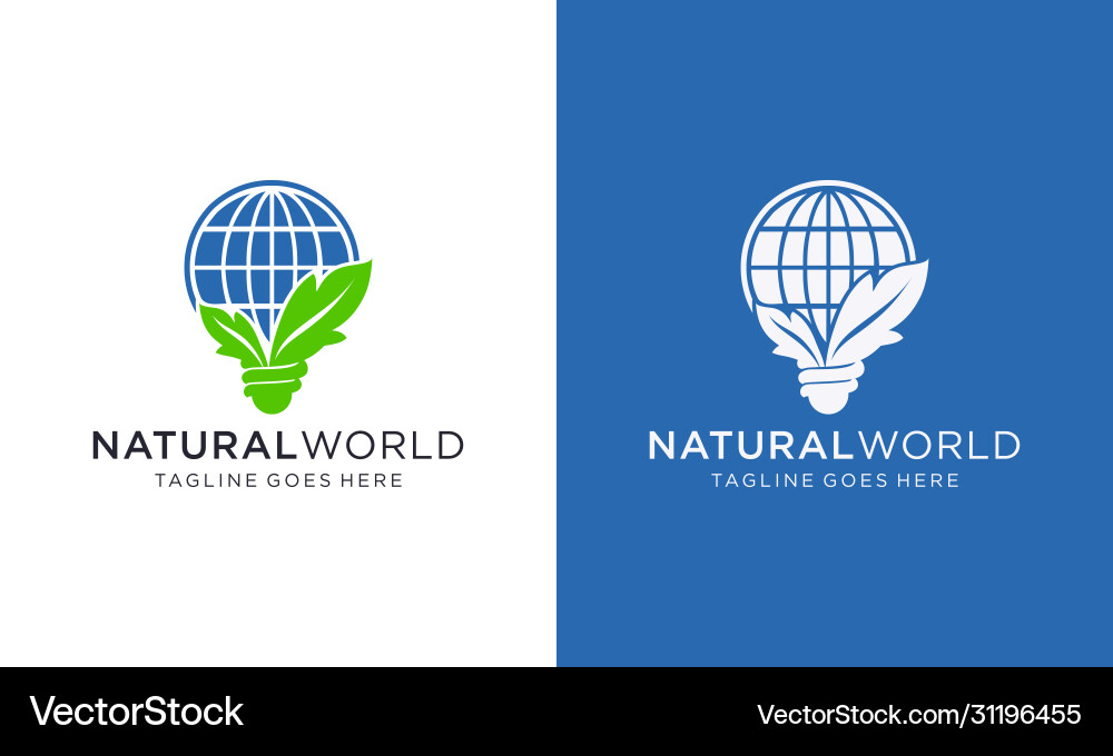 Green global energy for logo designs Royalty Free Vector