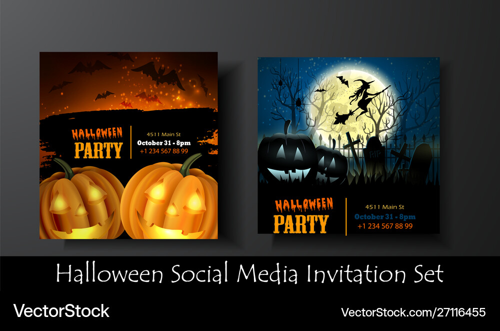 Halloween card or background art Royalty Free Vector Image