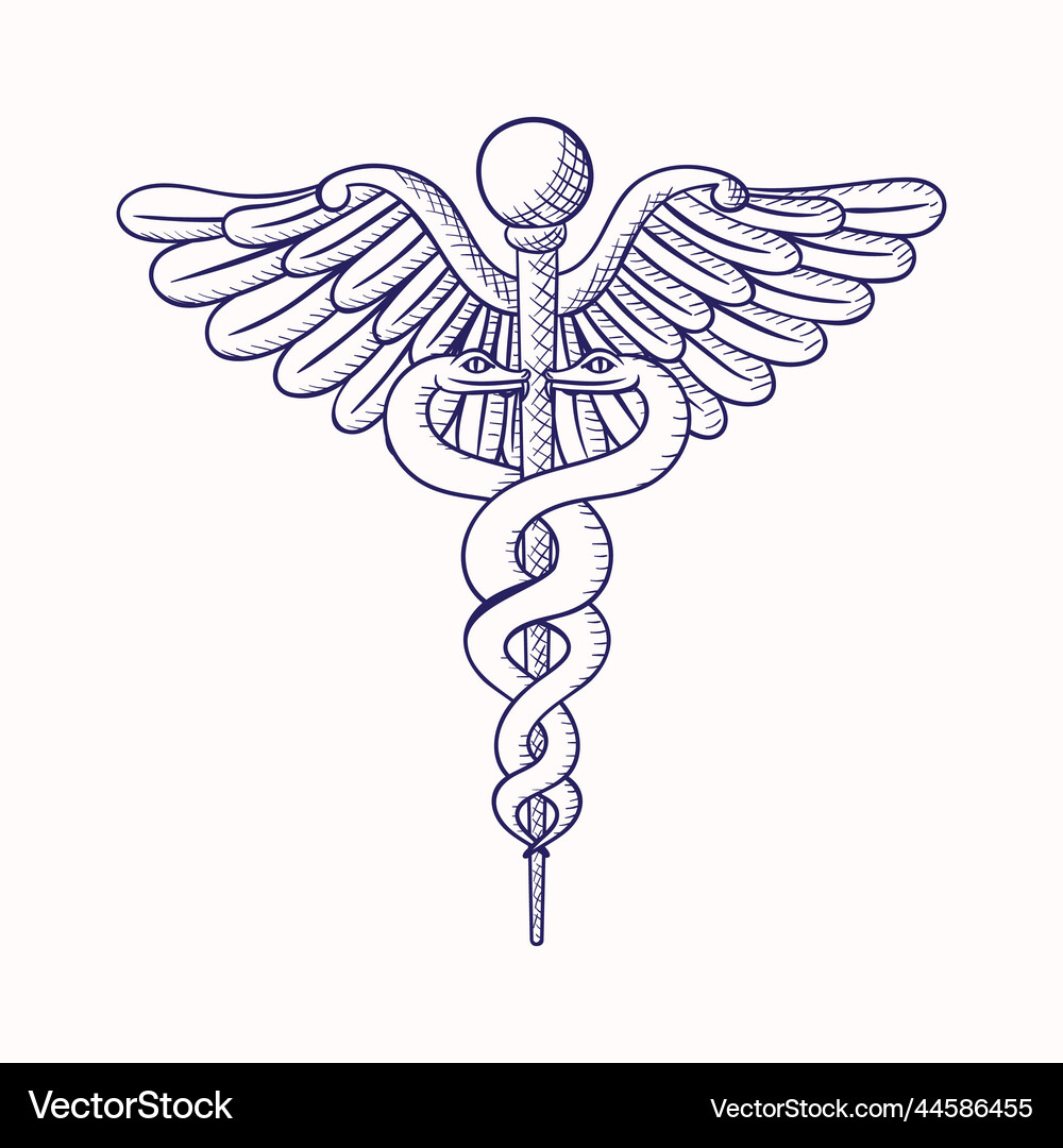 Hand drawn medical symbol Royalty Free Vector Image