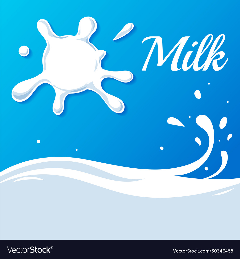 Milk splash Royalty Free Vector Image - VectorStock