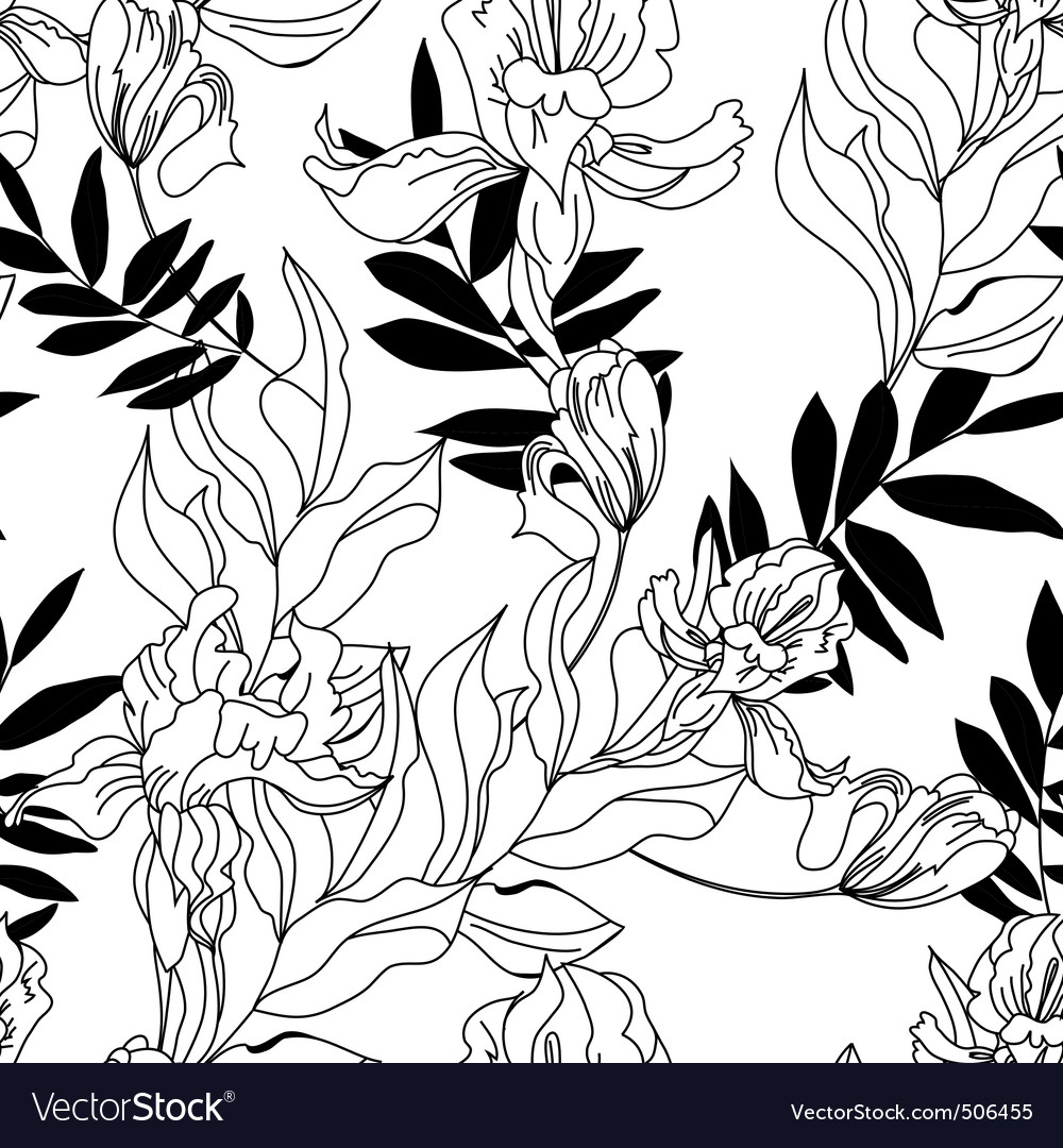 Monochrome seamless pattern Royalty Free Vector Image