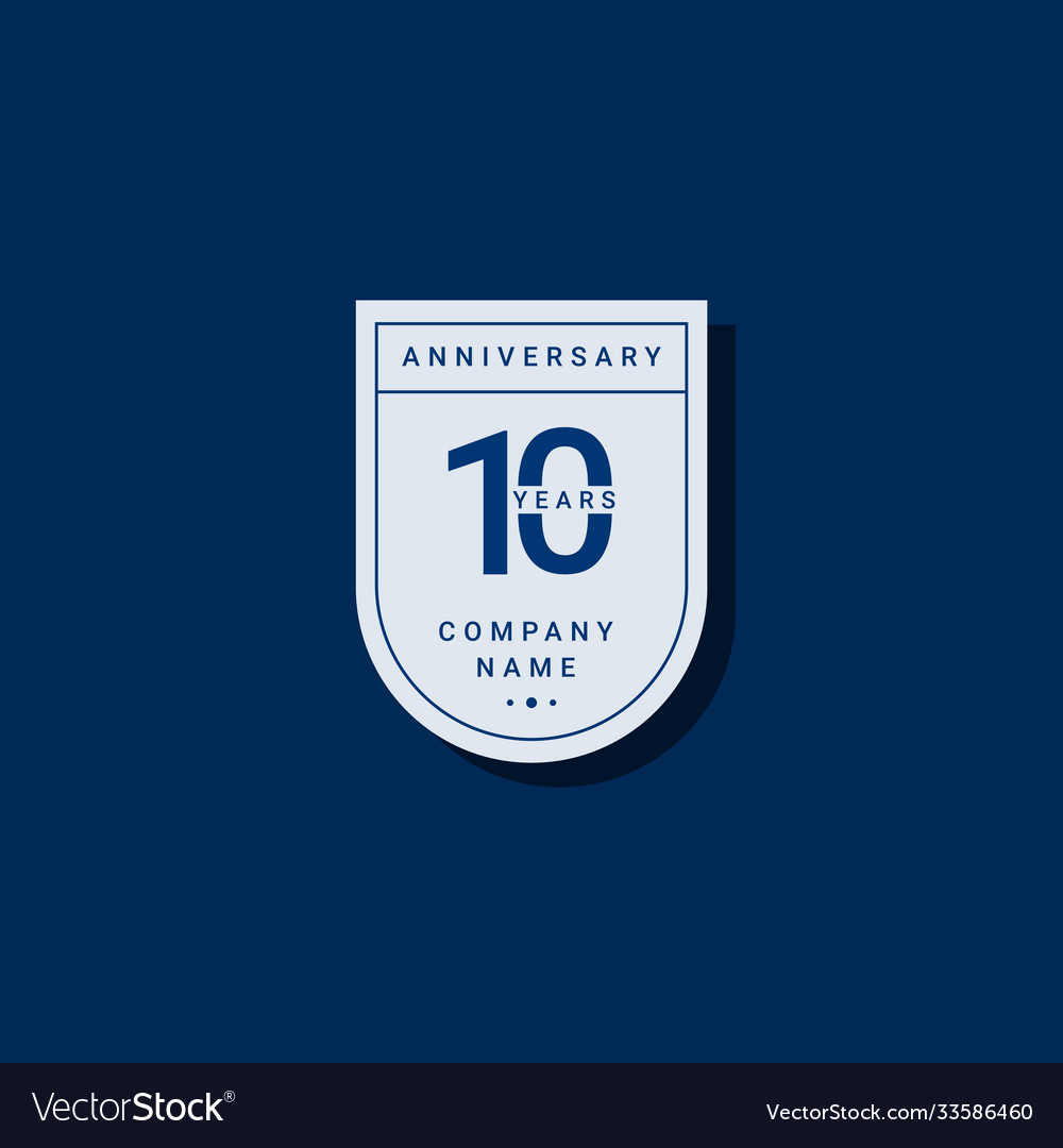 10-years-anniversary-celebration-your-company-vector-image