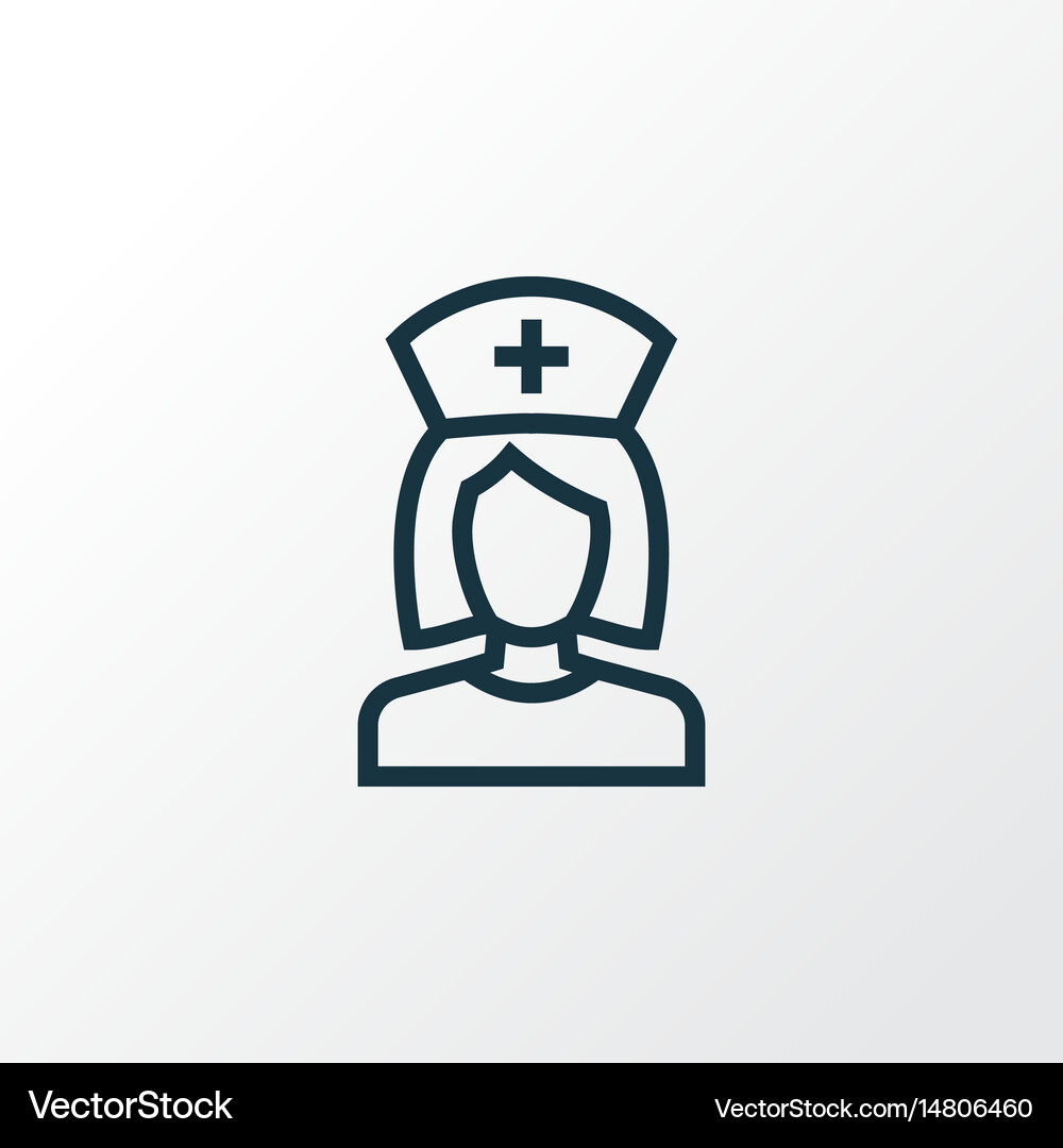 Assistant outline symbol premium quality isolated Vector Image