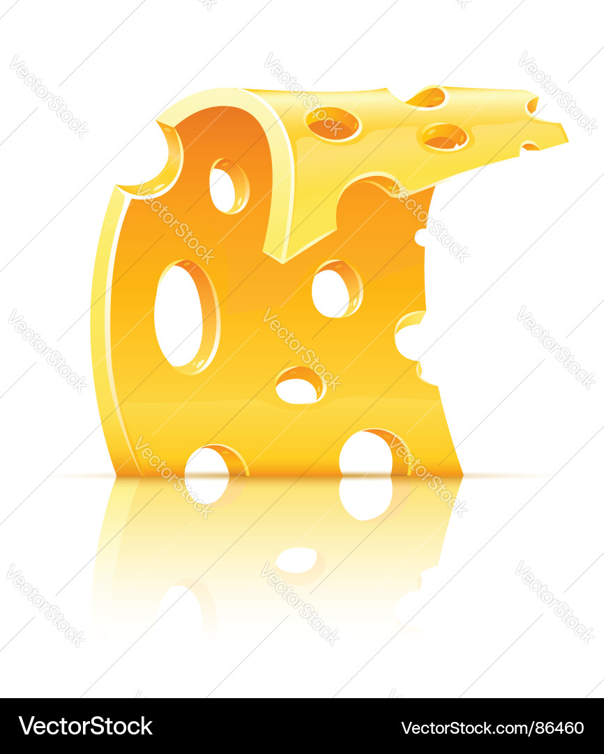 Cheese food holes Royalty Free Vector Image - VectorStock