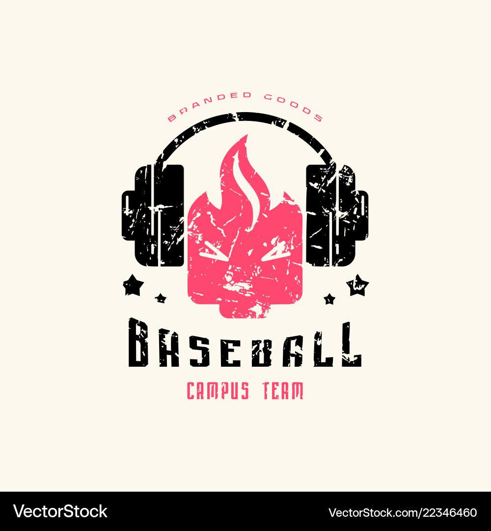 Emblem of baseball team Royalty Free Vector Image