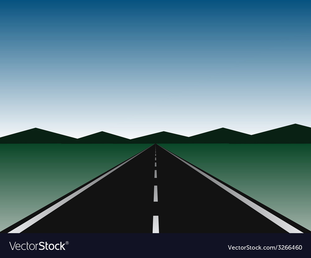 Empty road Royalty Free Vector Image - VectorStock