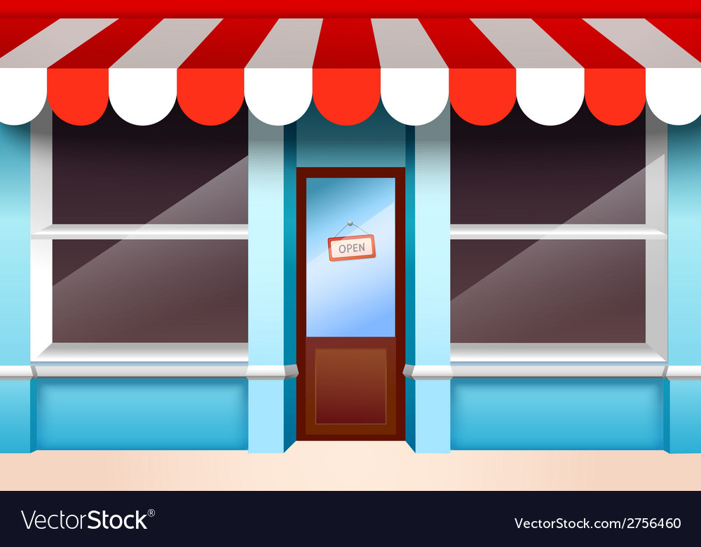 Empty store front Royalty Free Vector Image - VectorStock