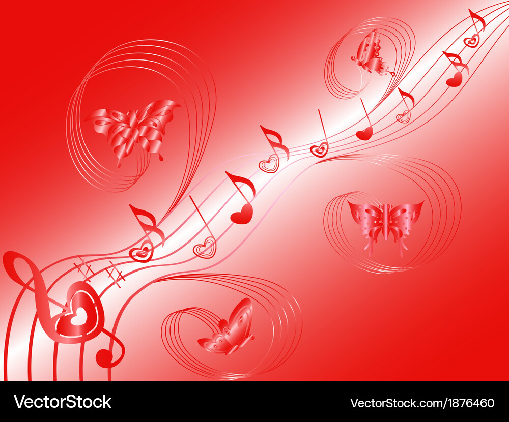 Heart Music Royalty Free Vector Image Vectorstock