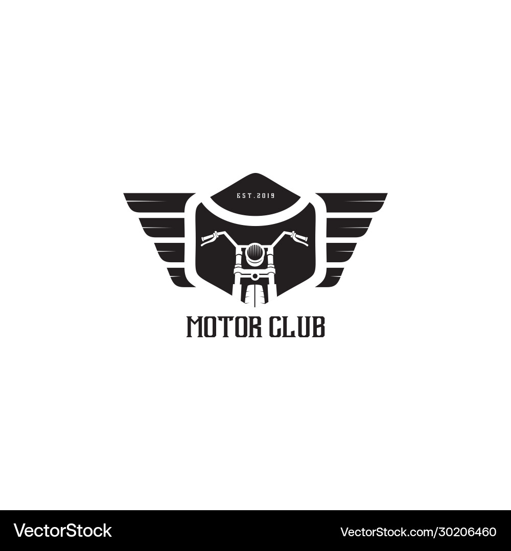 Motor club logo design template Royalty Free Vector Image