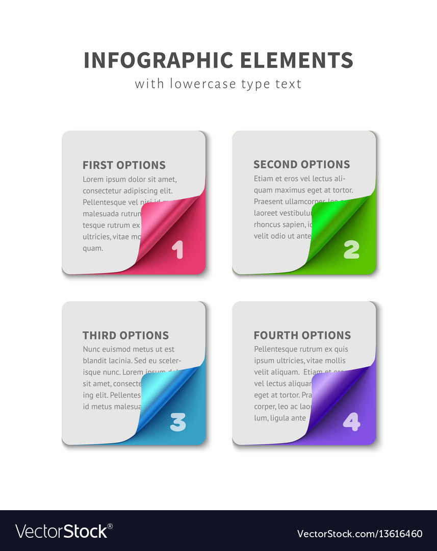 Numbered infographic elements Royalty Free Vector Image