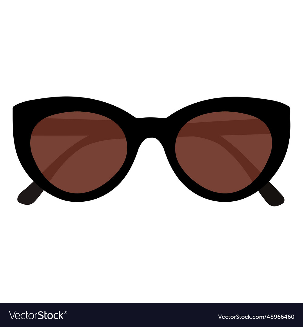 Rectangular sunglasses style flat Royalty Free Vector Image