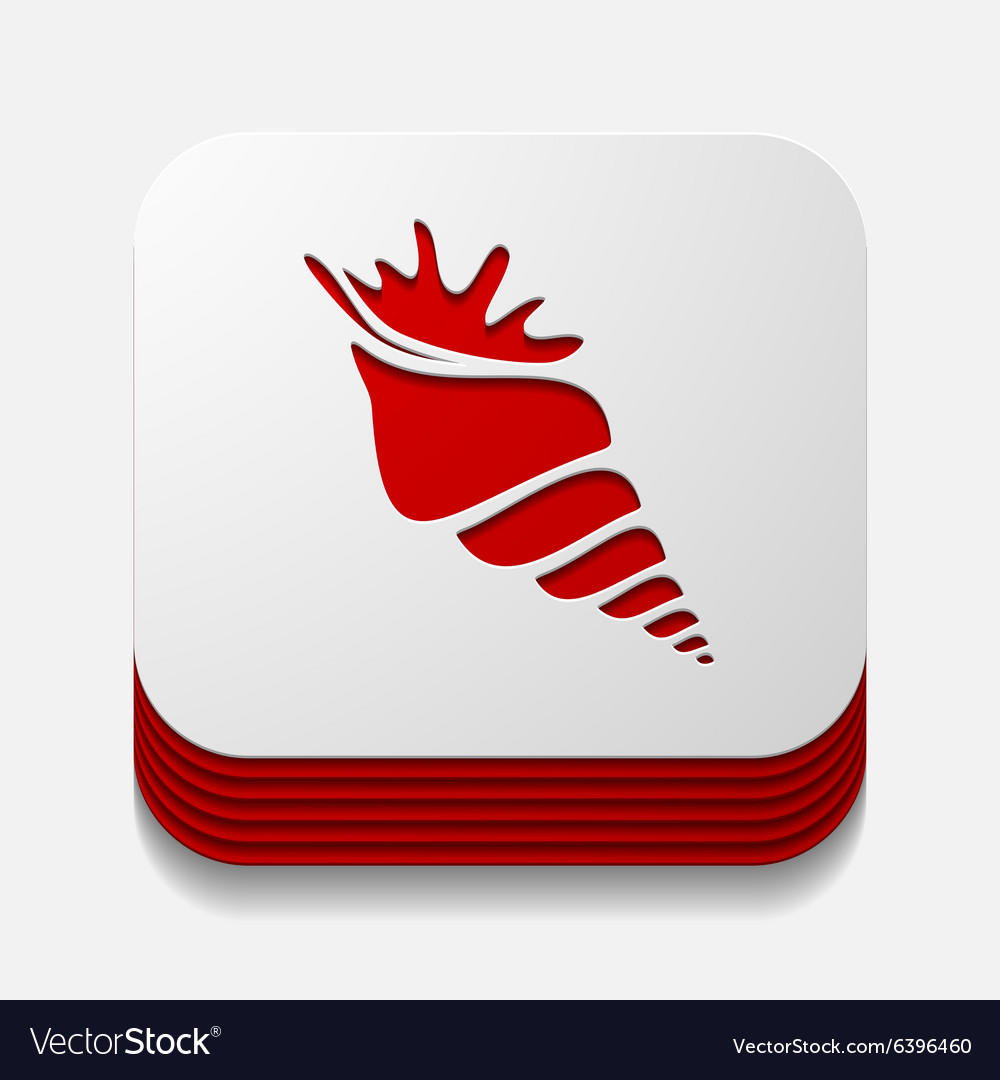 Square button shell Royalty Free Vector Image - VectorStock