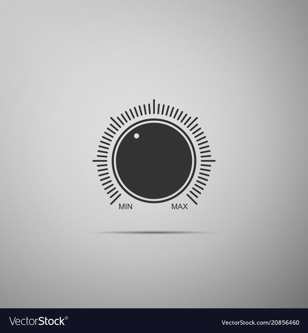 Volume Knob Control Icon Royalty Free Vector Image