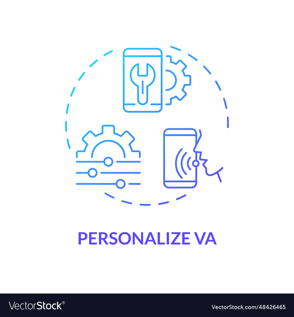 2d personalize va gradient icon concept Royalty Free Vector 2d personalize va gradient icon concept Royalty Free Vector