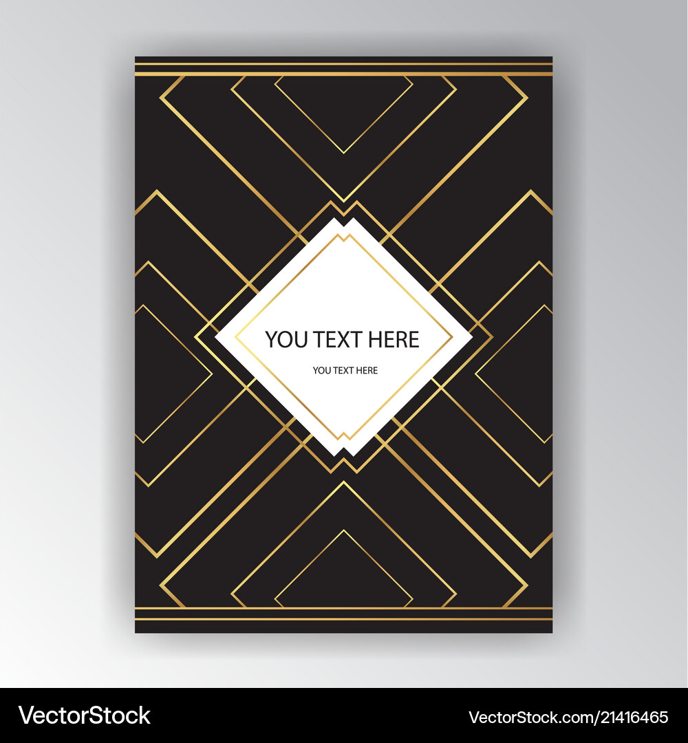 Art deco page template Royalty Free Vector Image