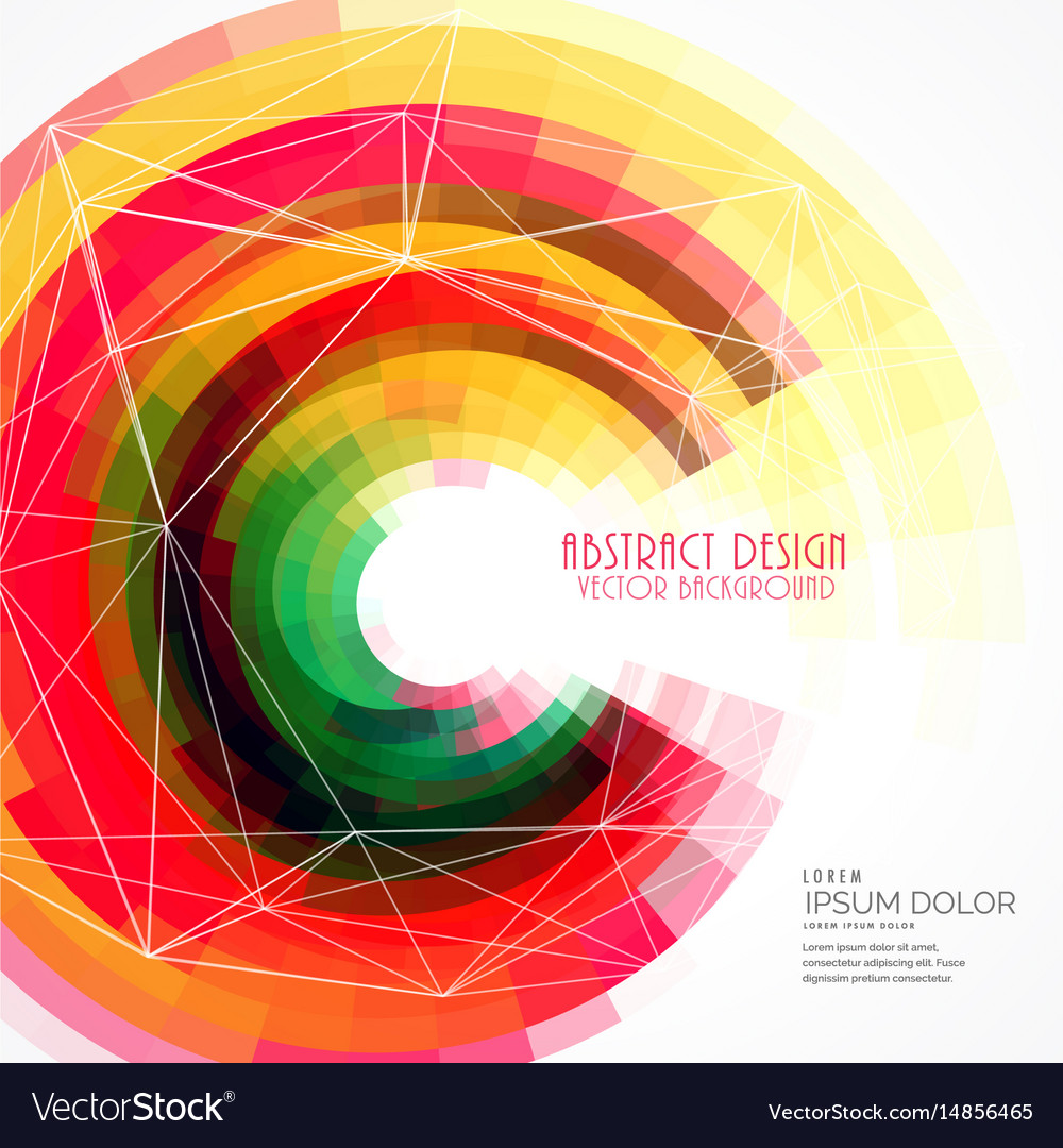 Colorful abstract circle frame background Vector Image