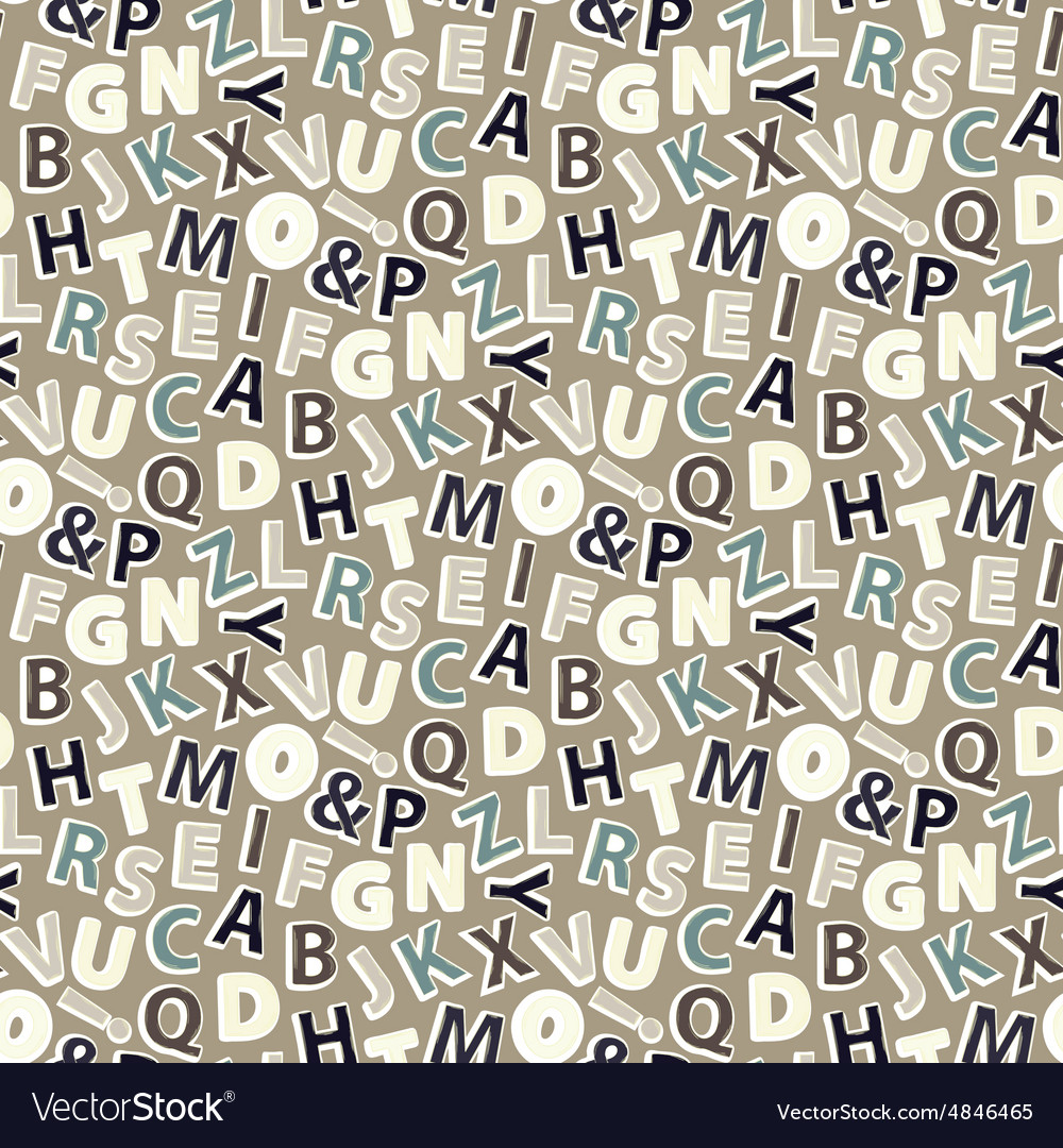 Colorful letter pattern Royalty Free Vector Image