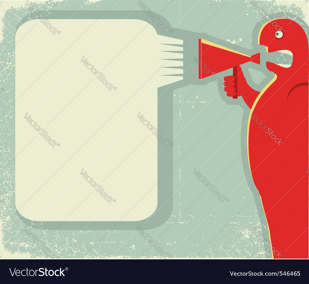 Man shouting Royalty Free Vector Image - VectorStock
