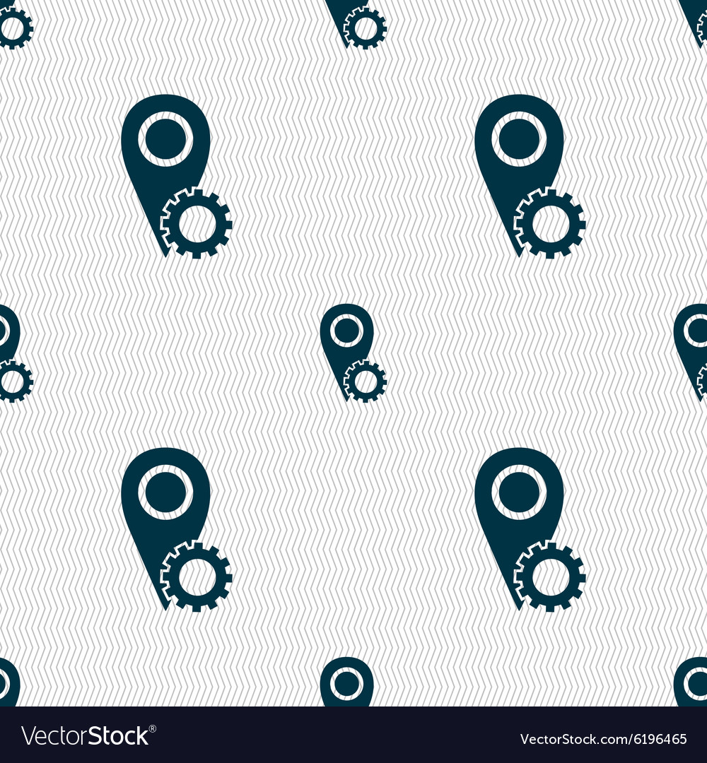 Map pointer setting icon sign seamless abstract Vector Image