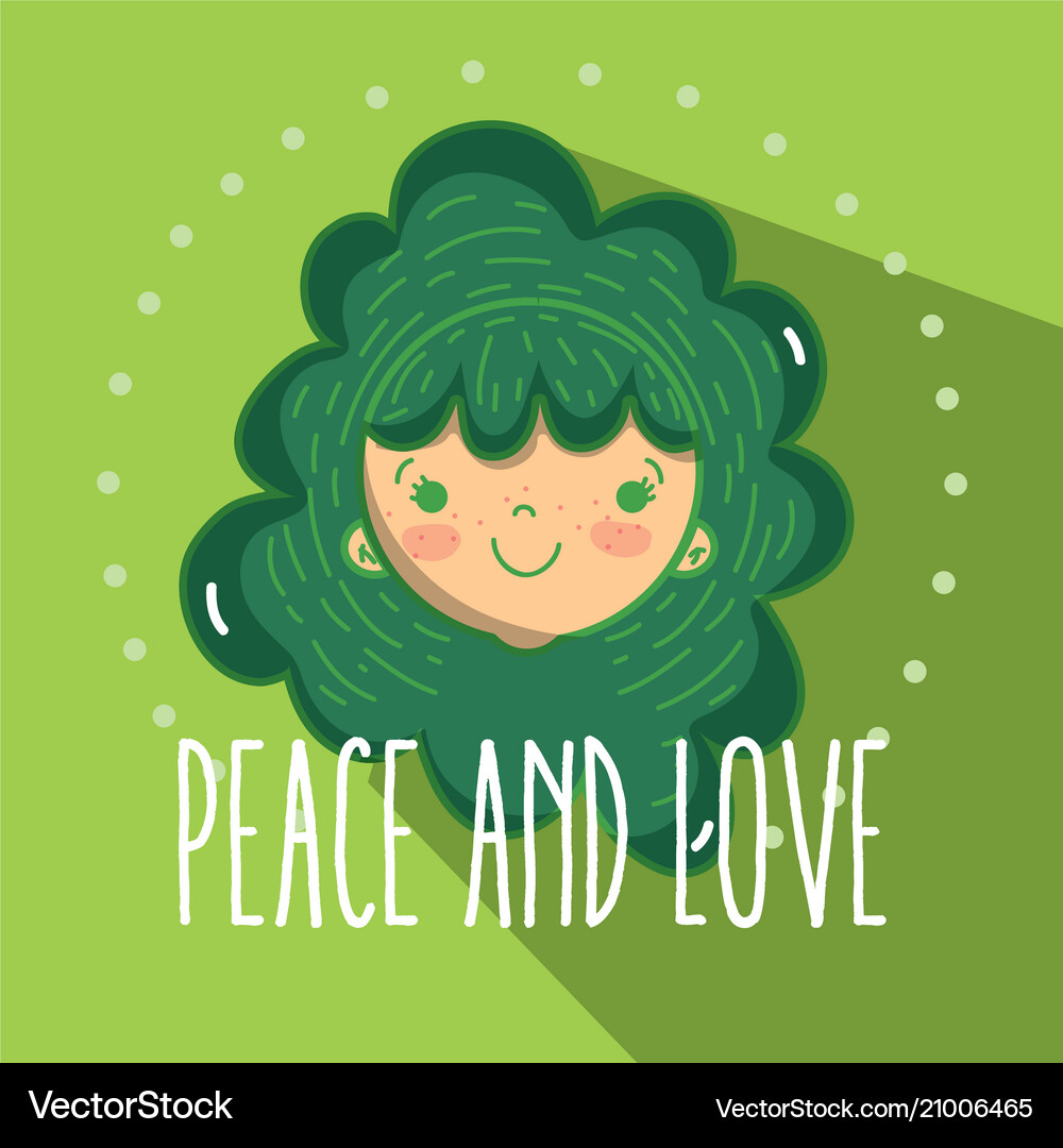 Peace and love cartoons Royalty Free Vector Image