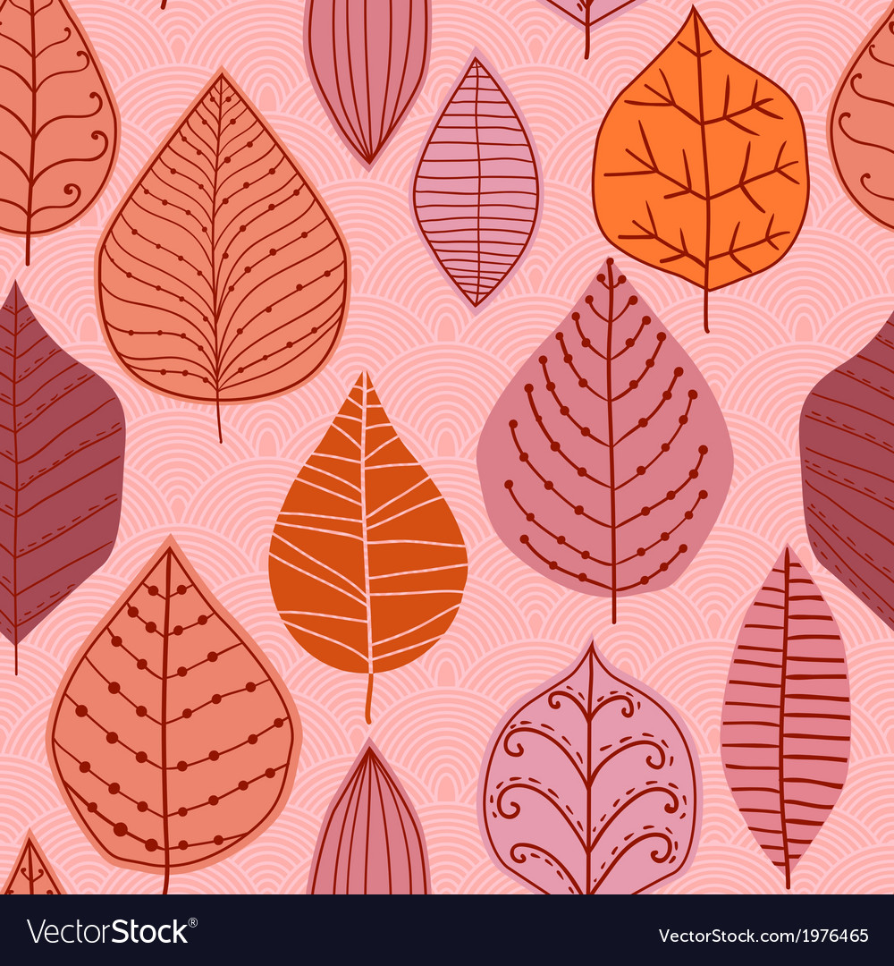 Seamless pattern with leaf background Royalty Free Vector