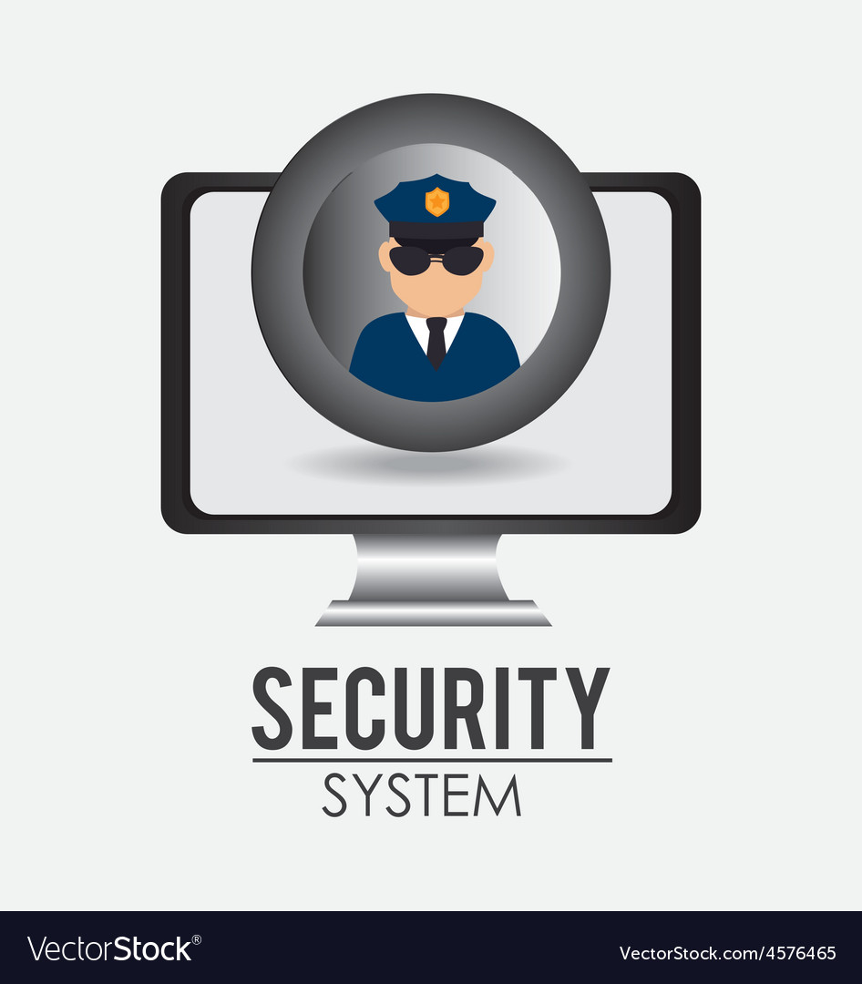 Security system design Royalty Free Vector Image