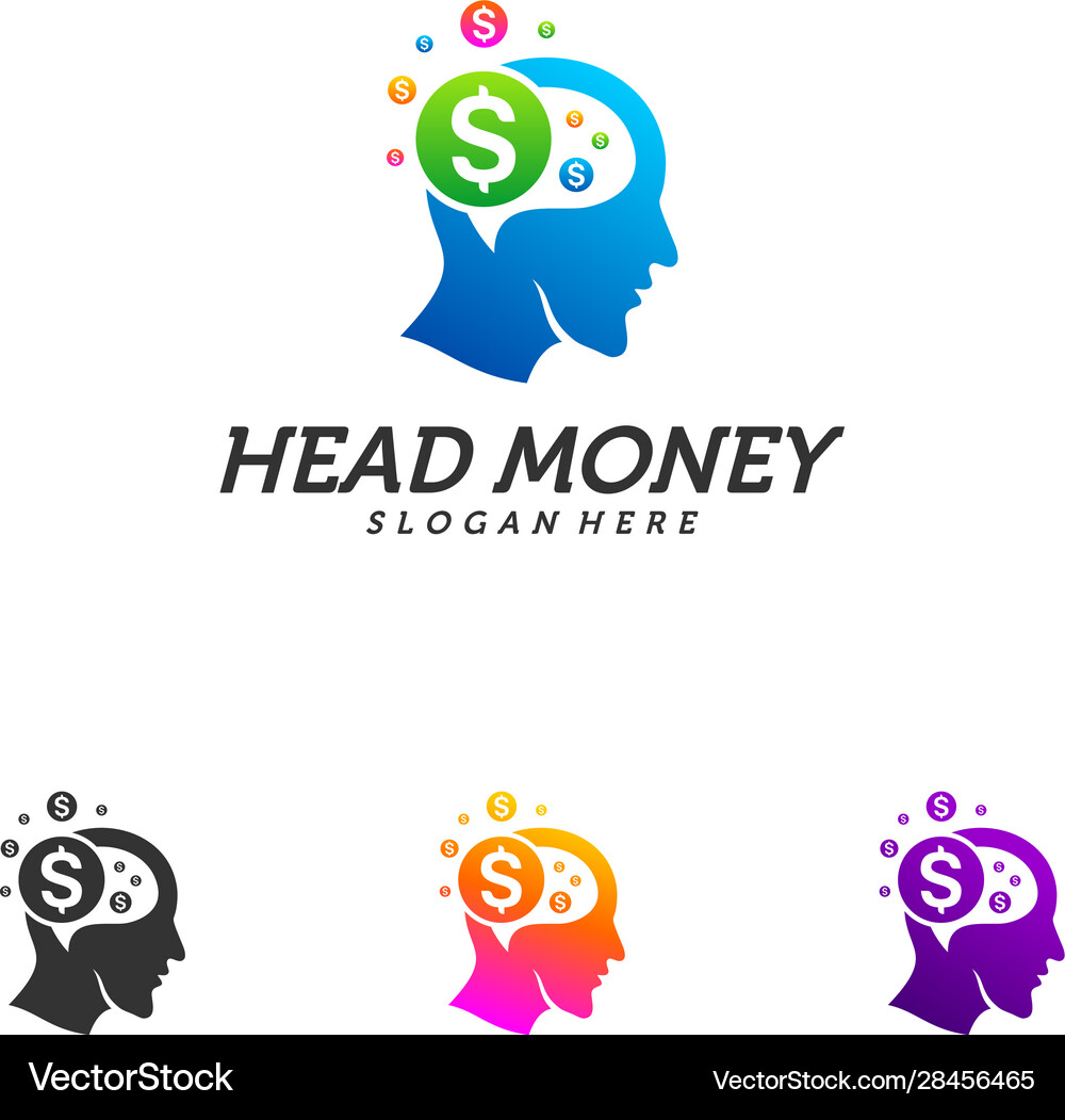 Think money logo design template emblem symbol Vector Image