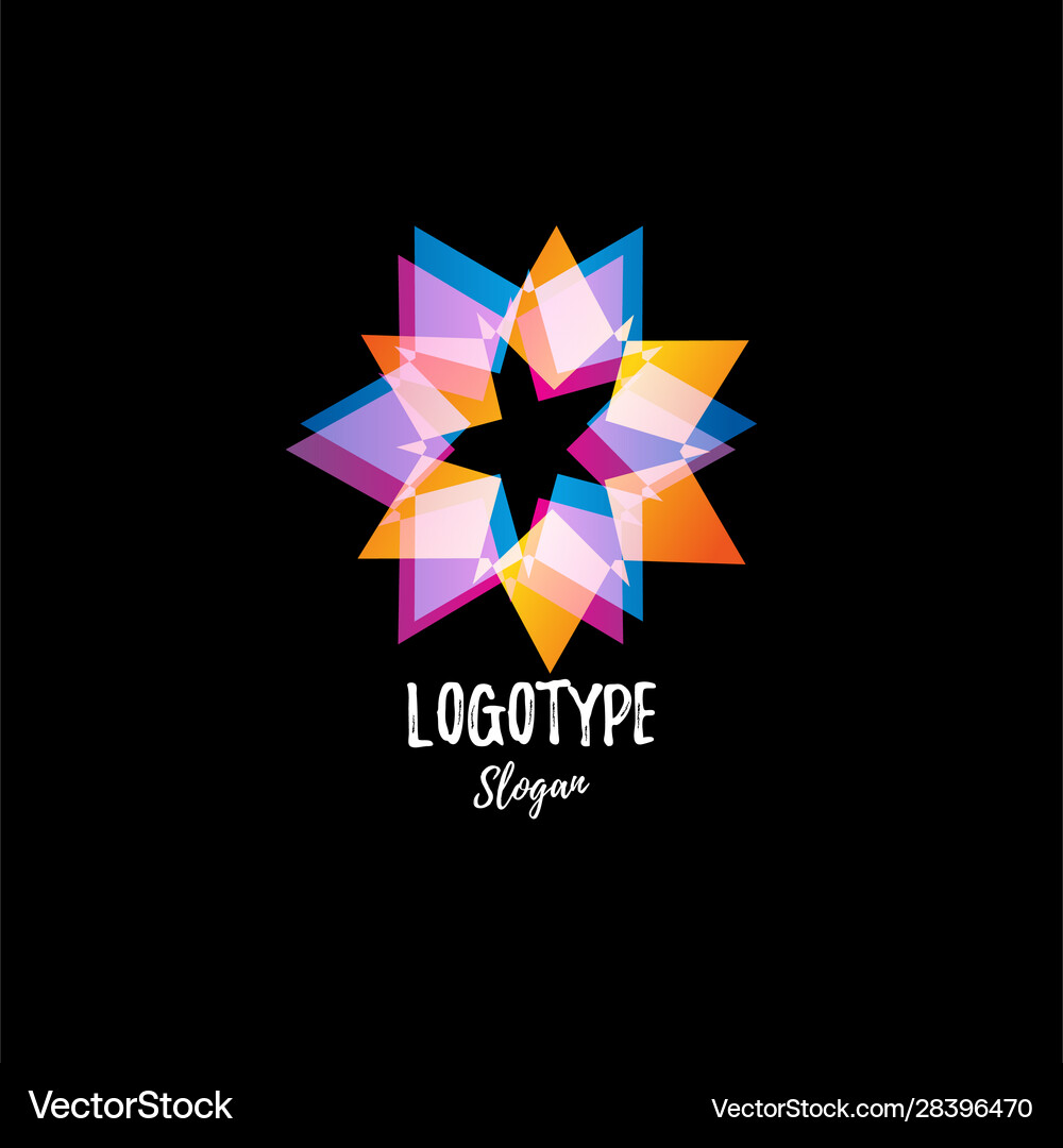 Abstract star logo star logo star Royalty Free Vector Image