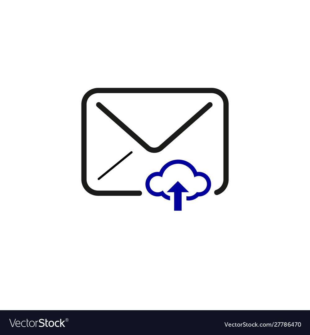 Cloud mail server icon hosting Royalty Free Vector Image