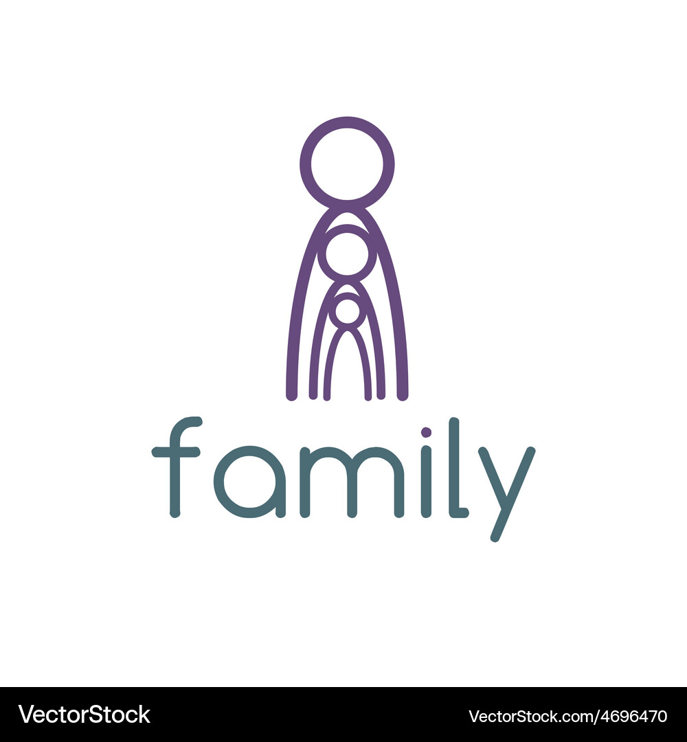 Happy family design template Royalty Free Vector Image