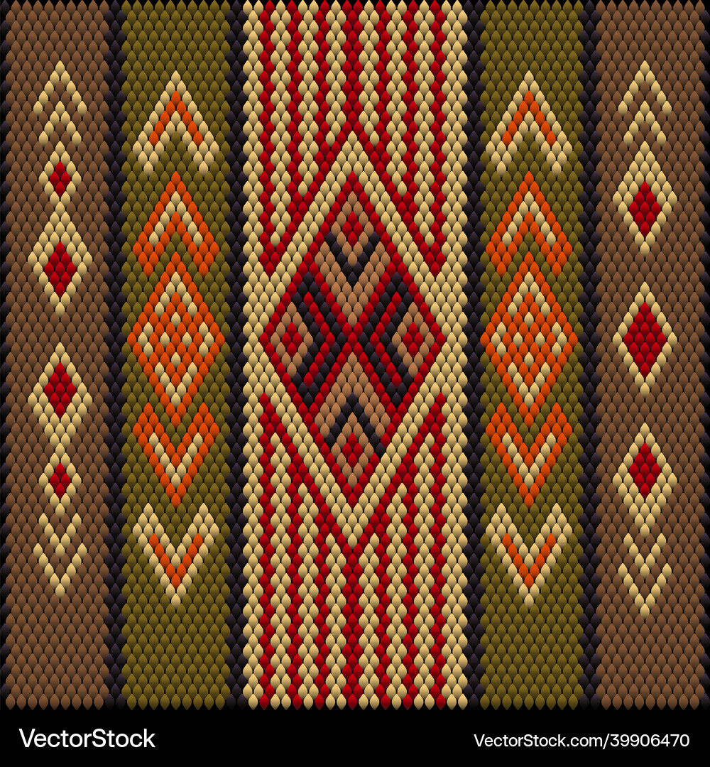 Pattern ornament tracery mosaic ethnic folk Vector Image