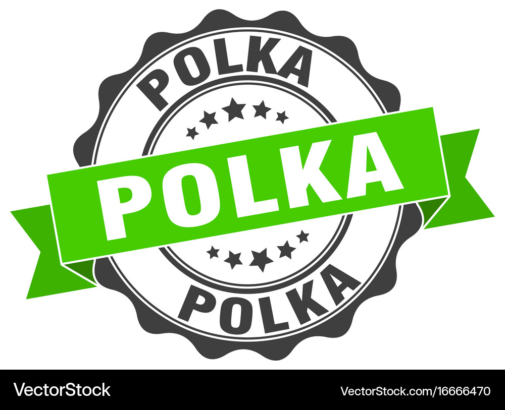 Polka stamp sign seal Royalty Free Vector Image