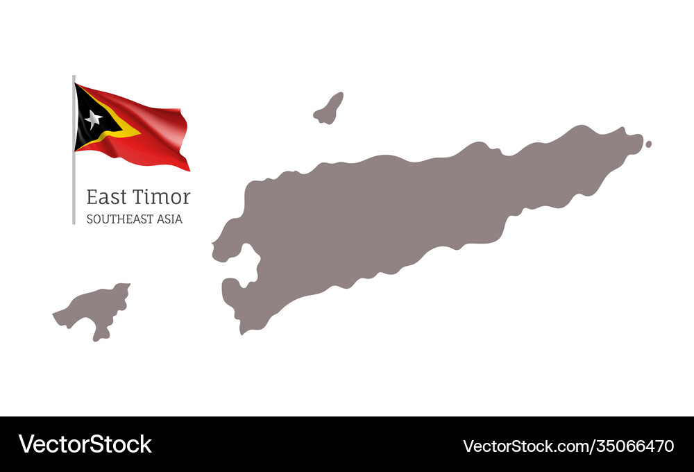 Silhouette east timor country map Royalty Free Vector Image