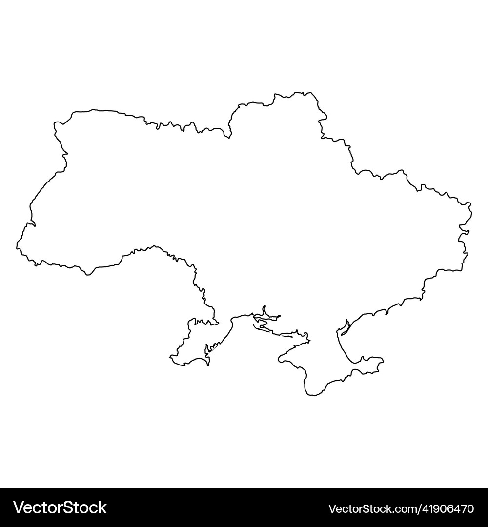 Ukraine map icon geography blank concept isolated Vector Image