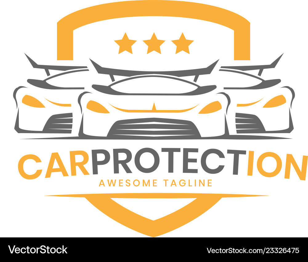 Car protection logo design inspiration Royalty Free Vector
