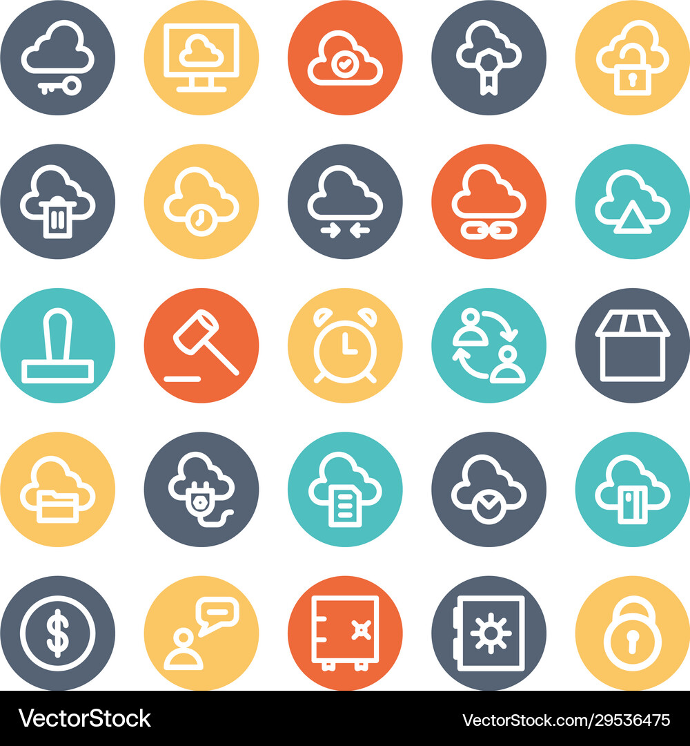 Digital products bold outline icons set ev Vector Image