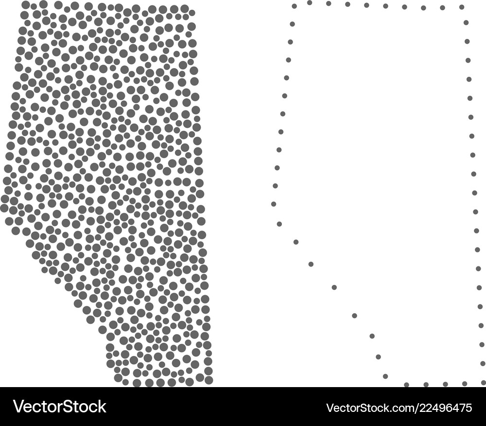 Dotted contour map of alberta province Royalty Free Vector