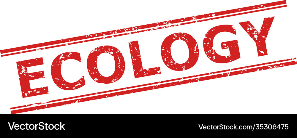 Ecology watermark with distress texture and double