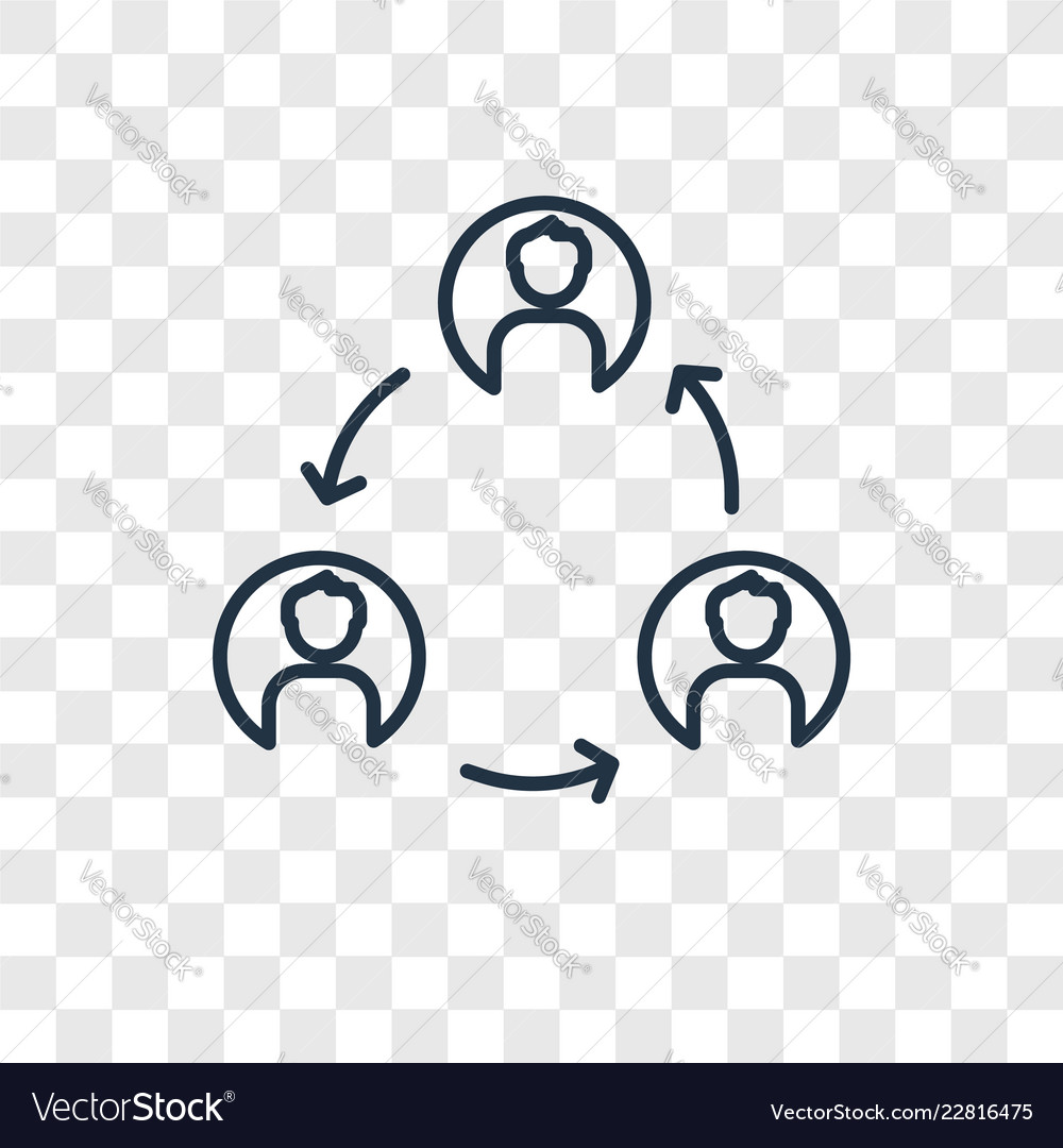 Networking concept linear icon isolated Royalty Free Vector