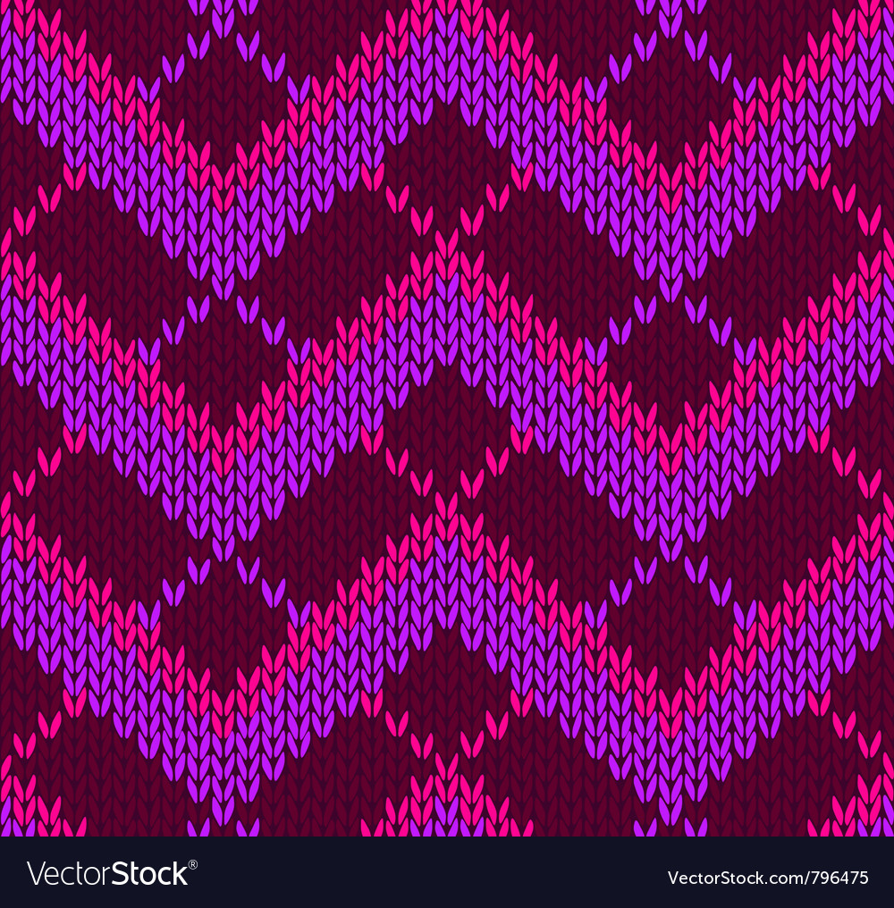 Seamless knitted pattern Royalty Free Vector Image
