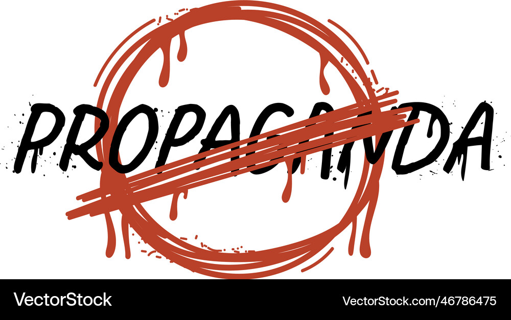 Stop propaganda street art – Royalty-Free Vector | VectorStock
