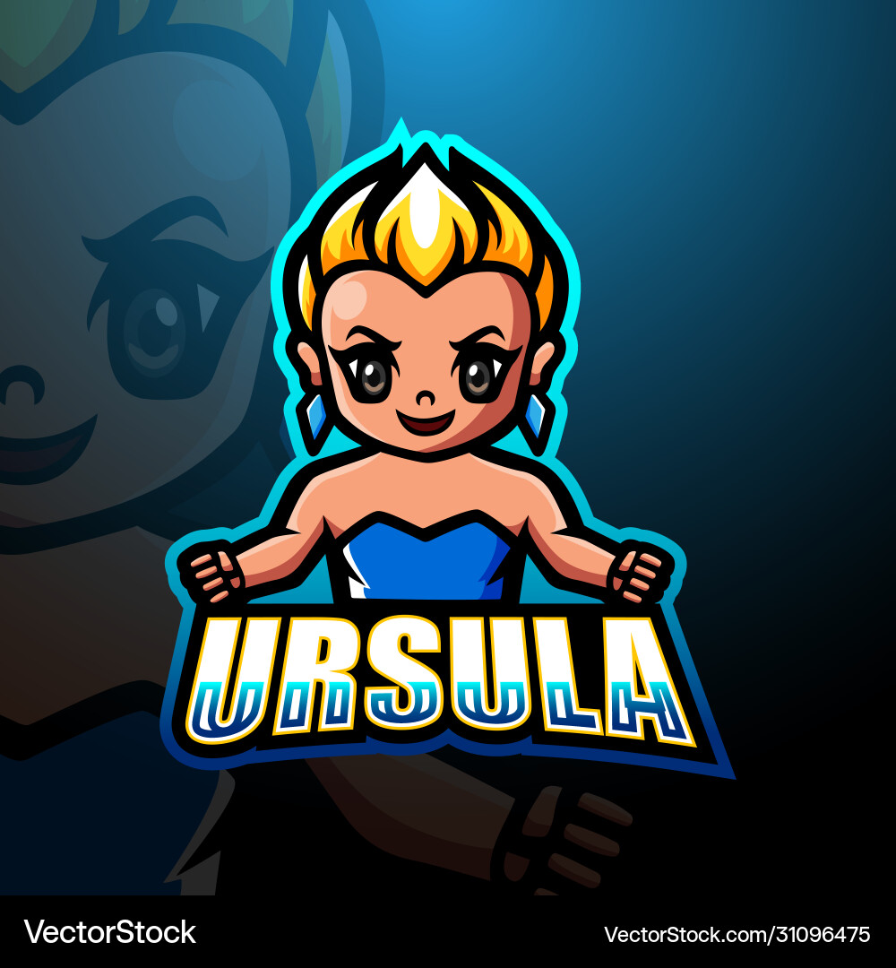 Ursula mascot esport logo design Royalty Free Vector Image