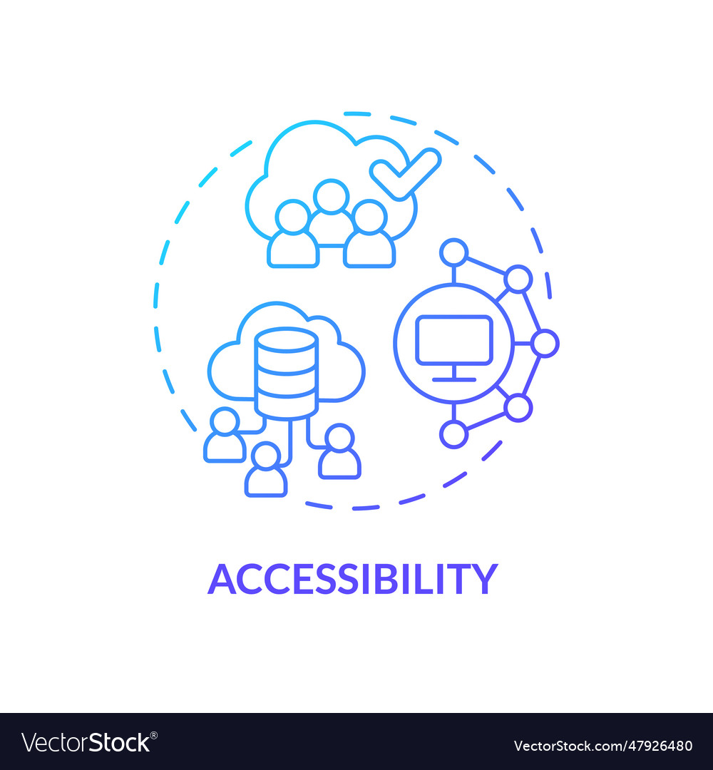 2d data democratization concept linear icon Vector Image